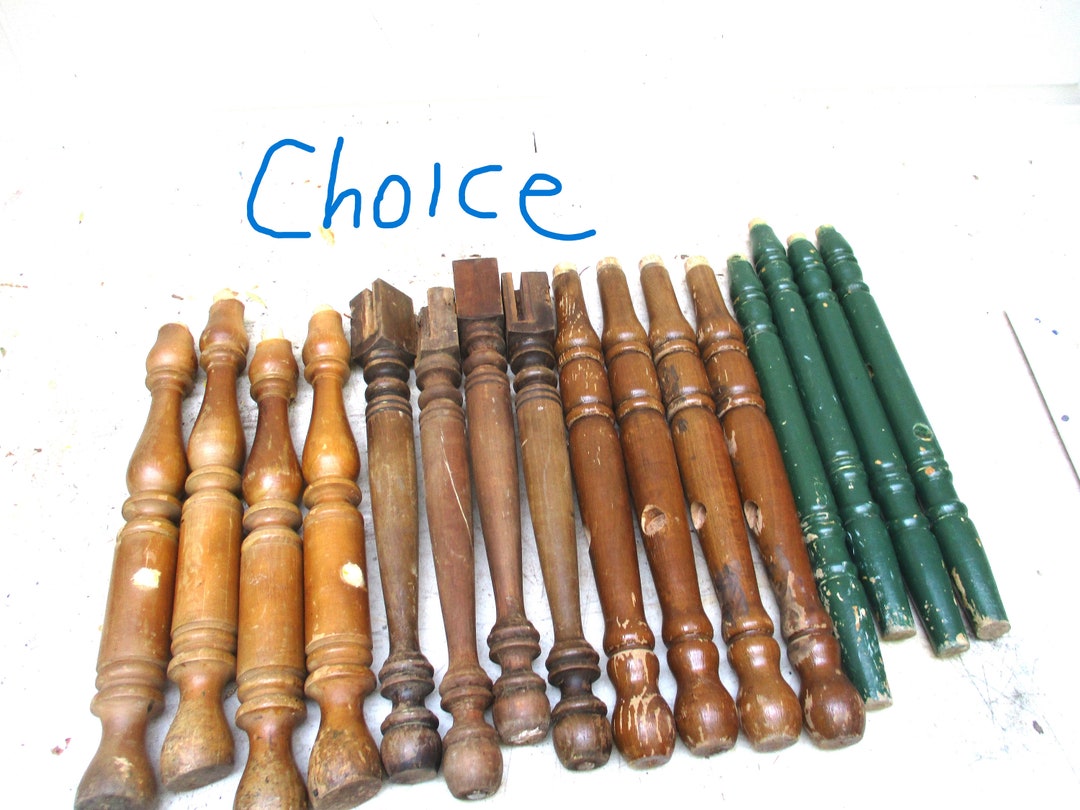 Wood Legs Spindle Architecture Salvage Vintage Furniture Parts Wood ...