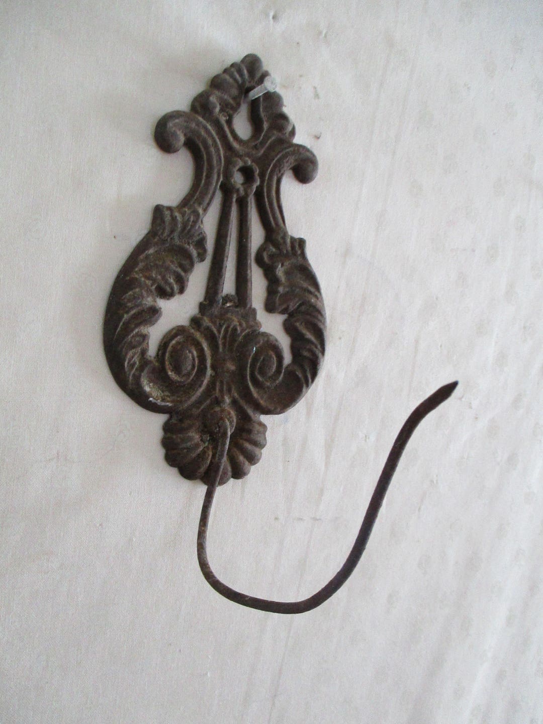 Paper Holder Cast Iron Wall Hanger, Bill Receipt Spike Victorian ...