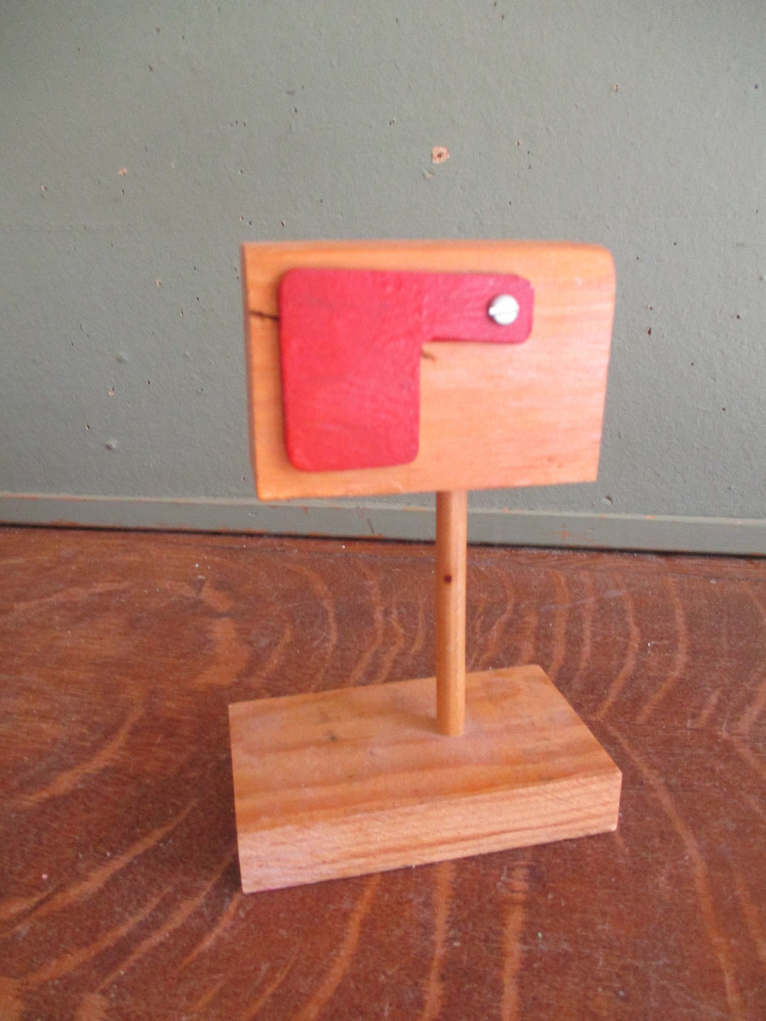 Wooden Mailbox Stamp Holder Office Desk Decor Vintage - Etsy