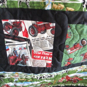 Tractor Farm Twin Size Bed Quilt International Handmade in USA 15 - Etsy