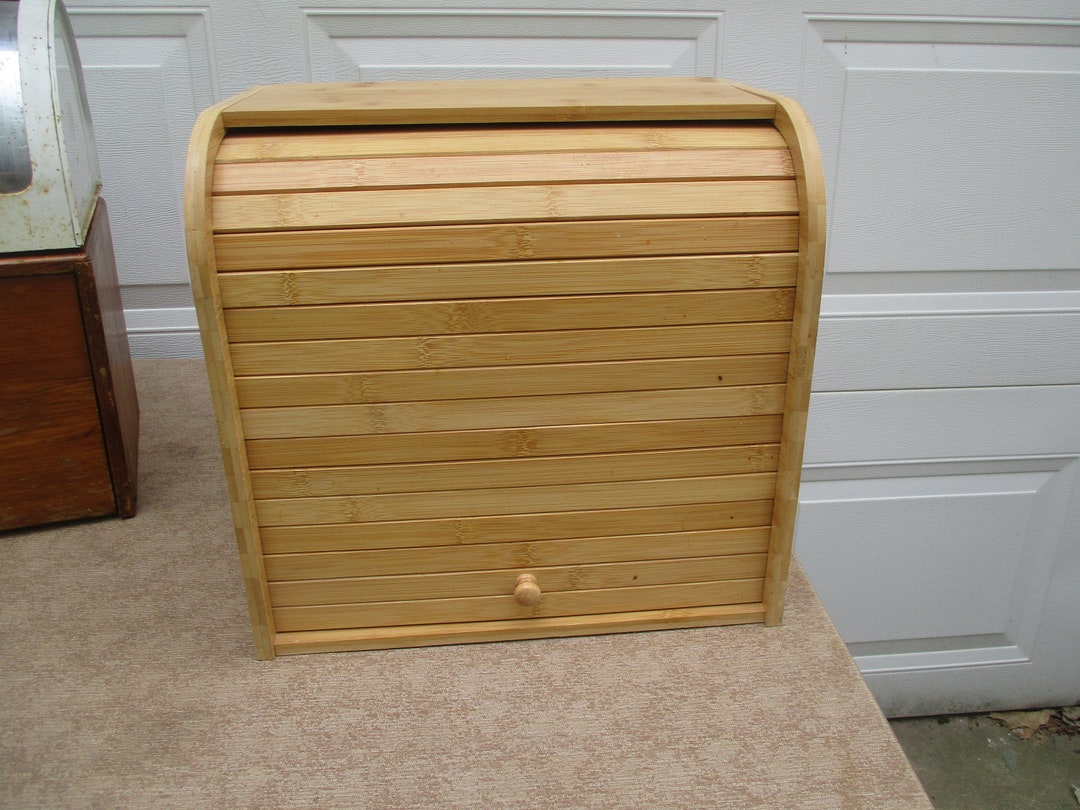Double Bread Box Roll Top Vintage Farmhouse Kitchen - Etsy