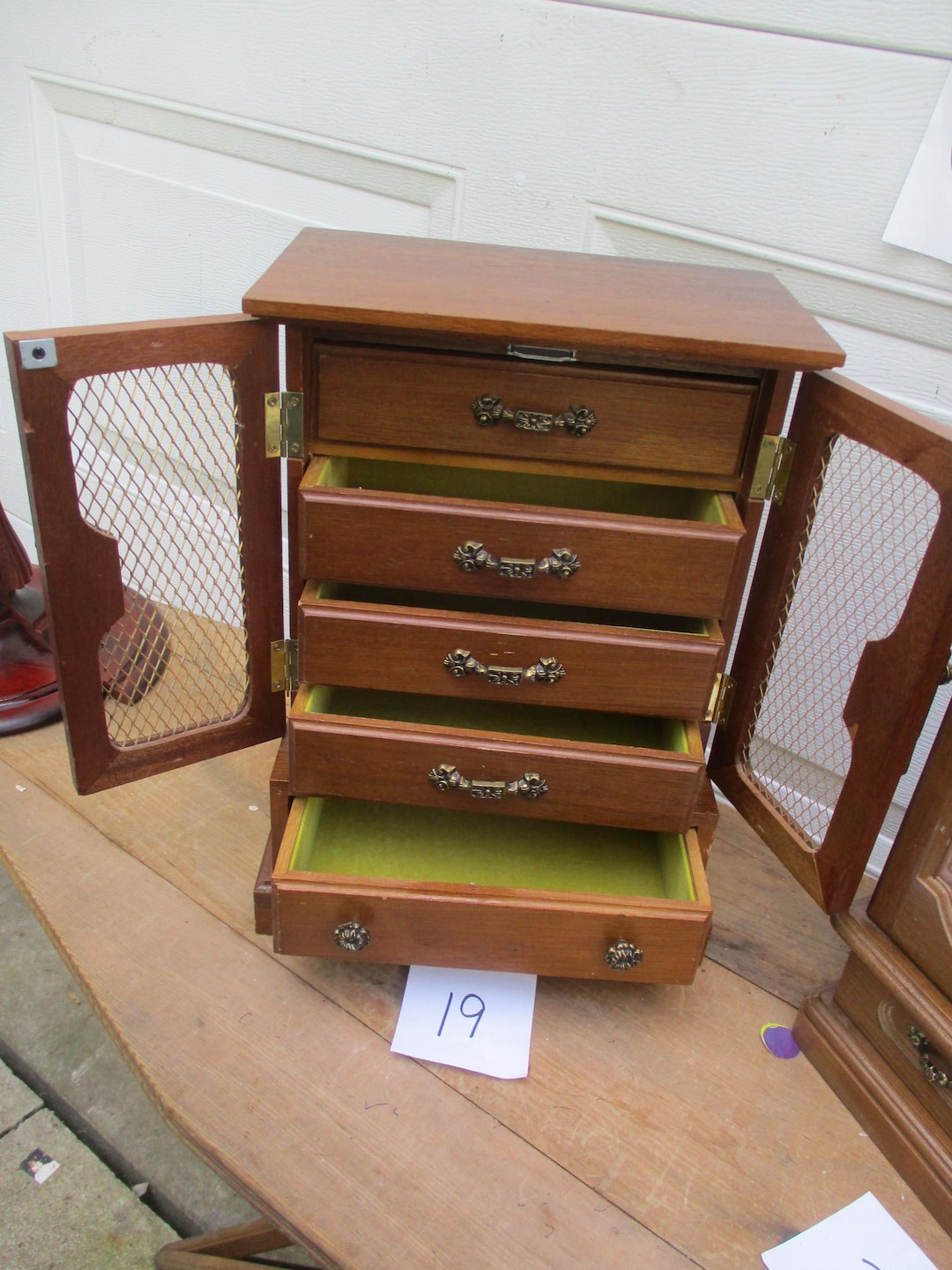 Jewelry Box Valet Etched Doors Vintage CHOICE - Etsy