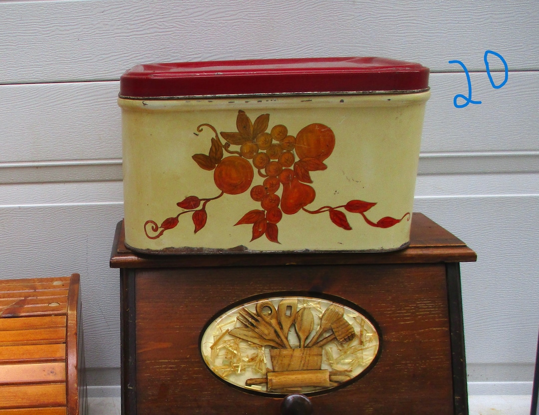 Bread Box Primitive Vintage Kitchen Storage #20 Left CHOICE - Etsy