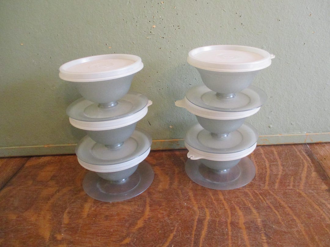 Tupperware Dessert Cups With Lids Set of 6 Vintage - Etsy