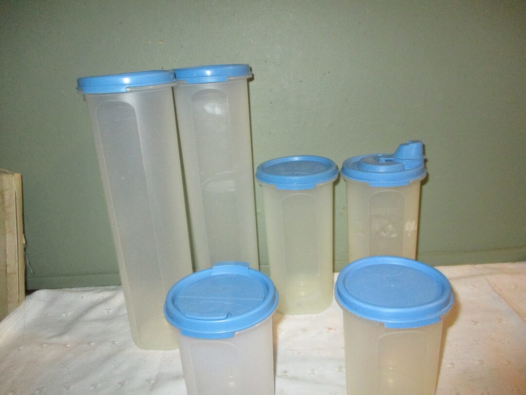Tupperware Modular Mates Spaghetti Measurer Storage Blue 6 Piece With ...