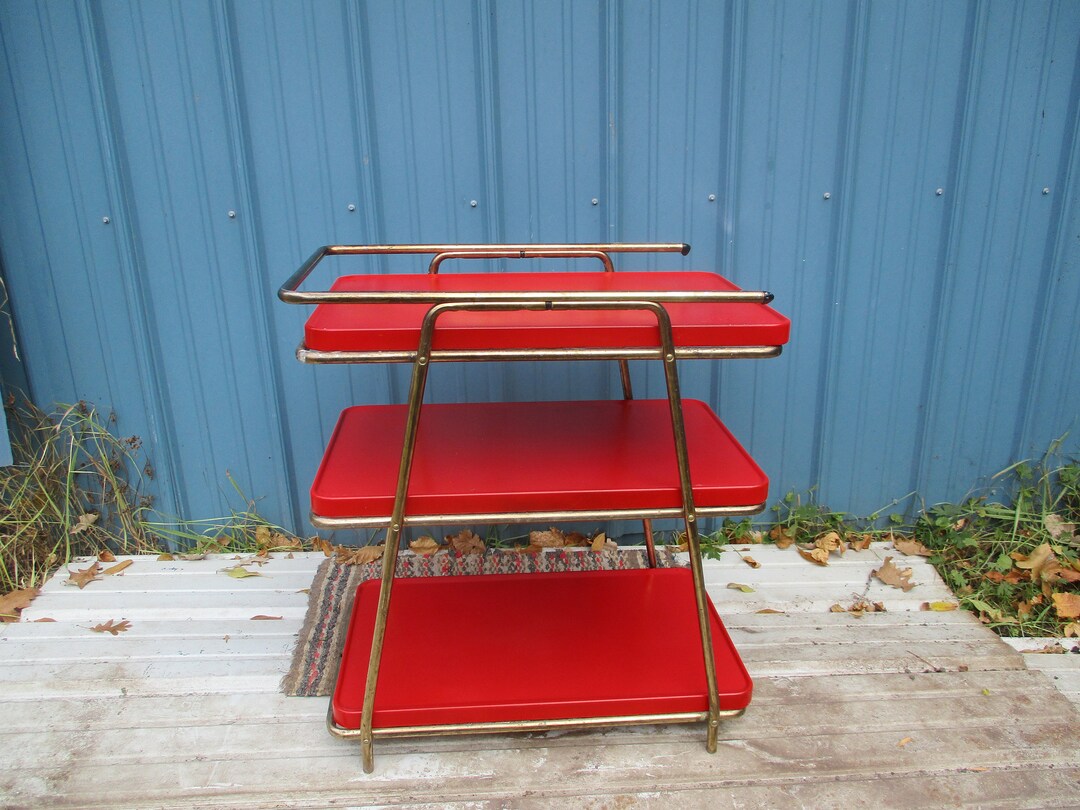 Metal Cart Stand 3 Tiered Removable Tray Shipped Disassembled - Etsy