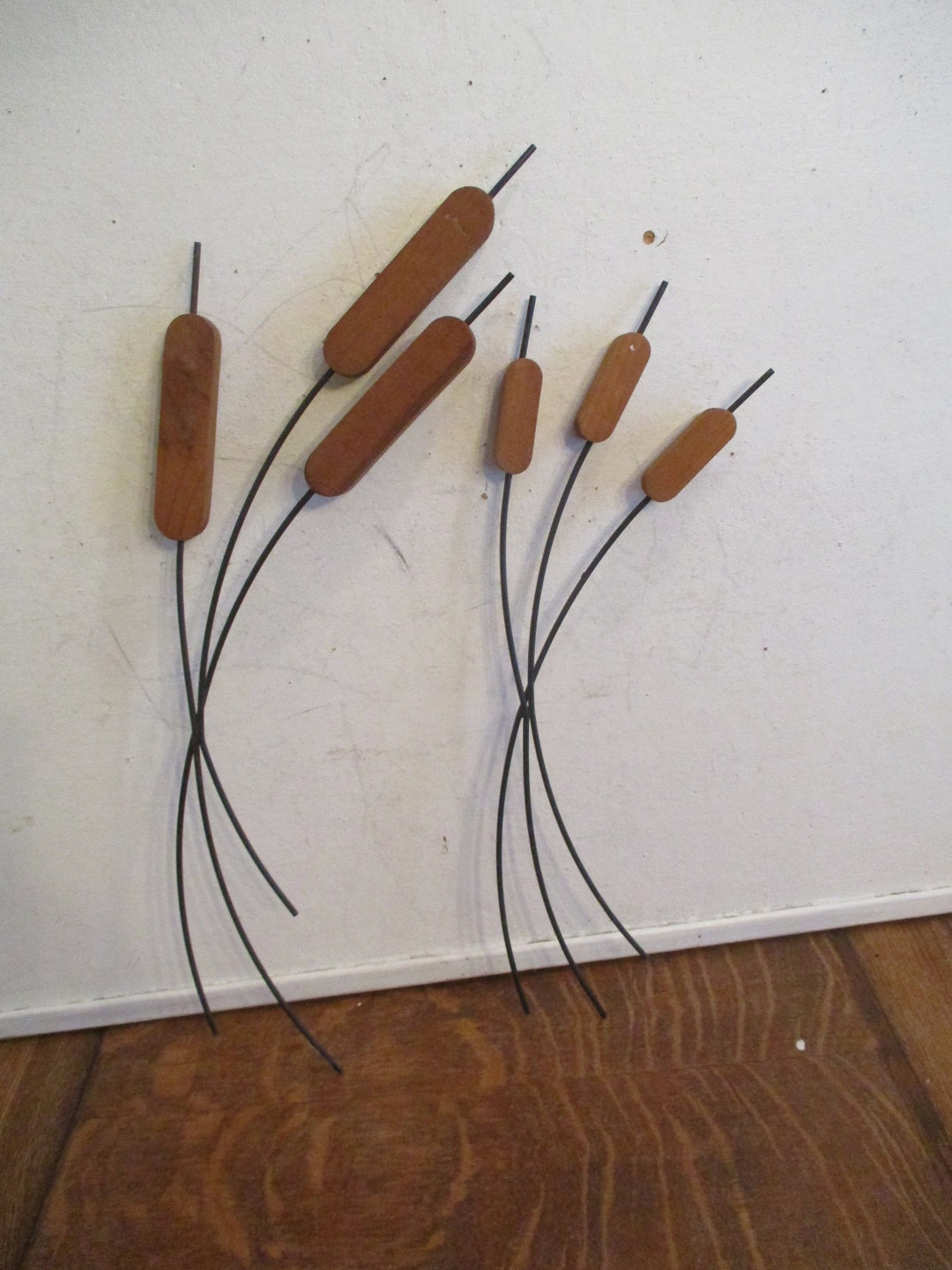 Cattails Wood and Metal Wall Decor Cat Tails Set Of2 - Etsy