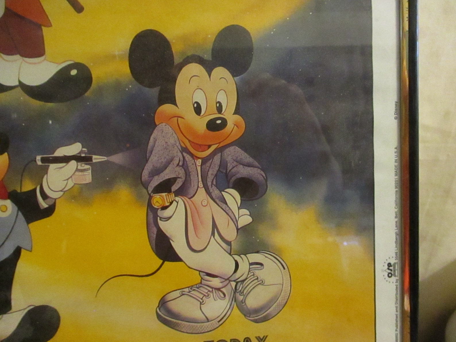 Mickey Mouse Poster Then and Now Framed 1986 - Etsy