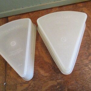 Tupperware Pie Wedge Triangle Containers CHOICE OF 2 With Lids Vintage ...