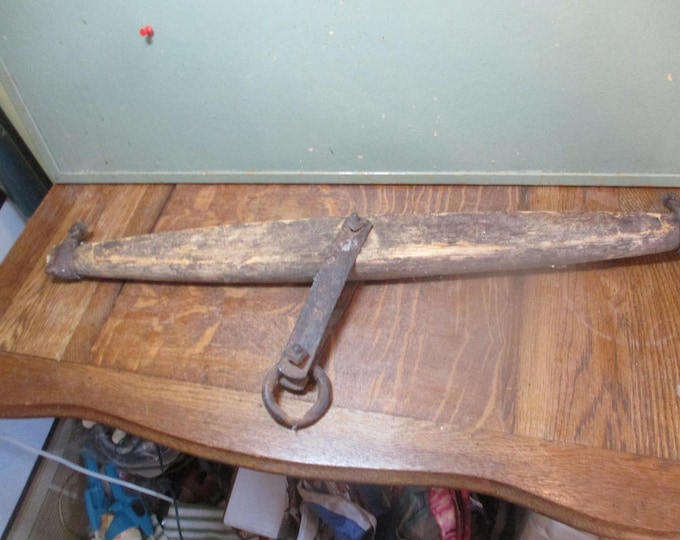 Antique Wood Evener Bar Double Tree Yoke Horse Ox Western Primitive ...