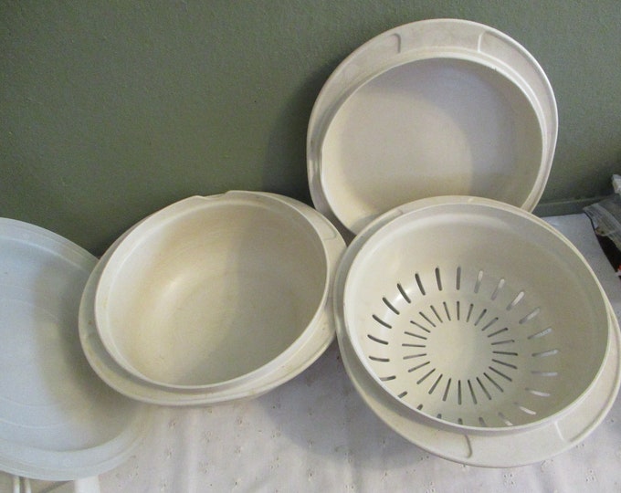 Tupperware Ultra Microwave Stack Cooker Vintage Set of 4 - Etsy