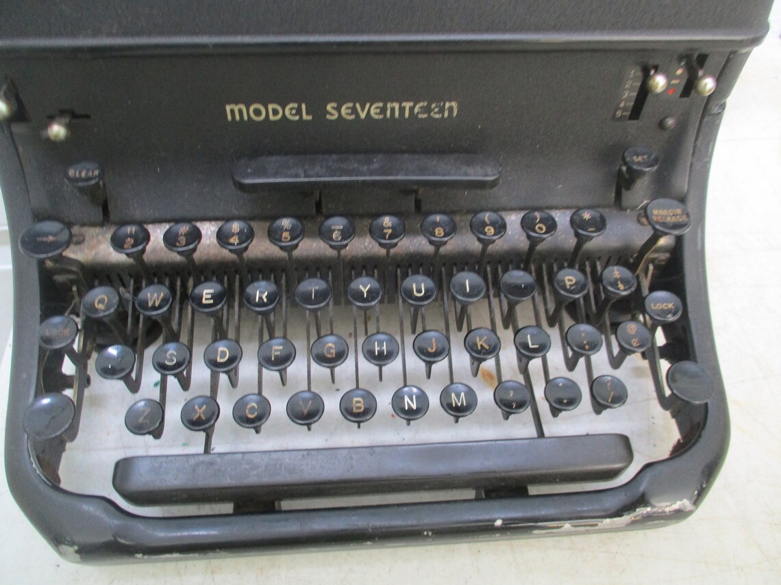 Remington Rand Model Seventeen Portable Vintage Typewriter - Etsy