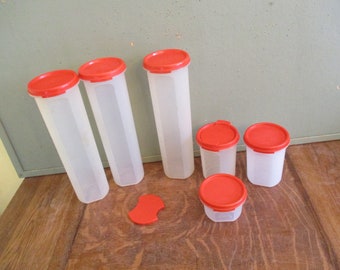 Tupperware Modular Mates Spaghetti Measurer Storage Red 5 Piece With ...