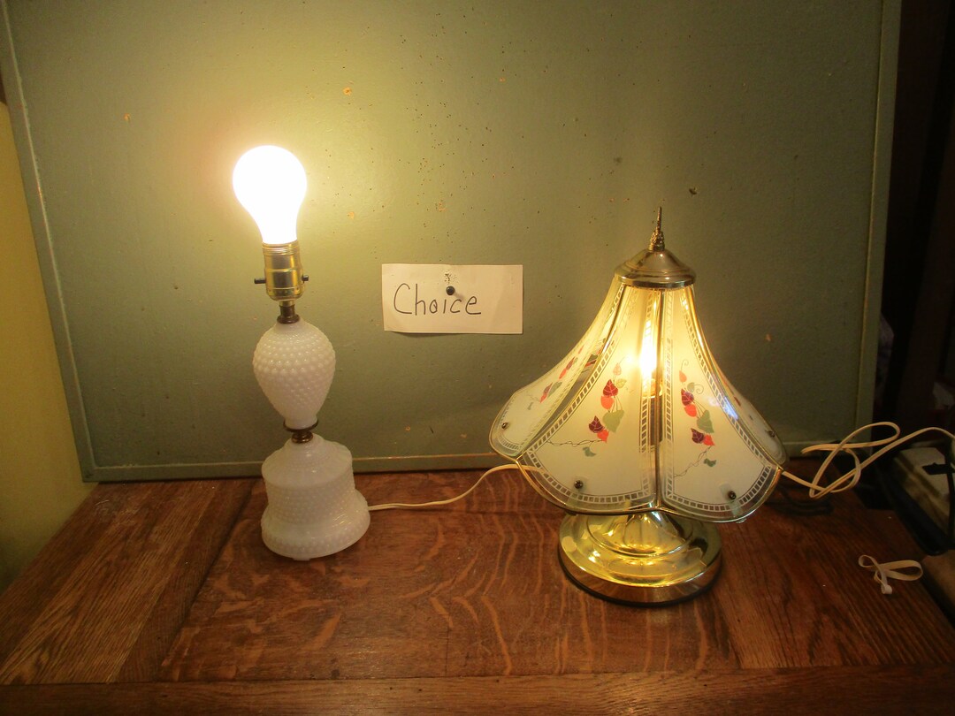 Touch Lamp Hobnail Table Office Vintage CHOICE - Etsy