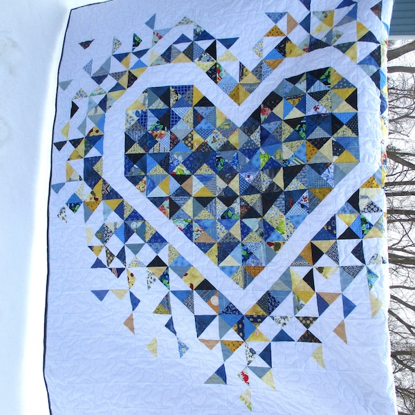 Exploding Heart Quilt Pattern - Etsy
