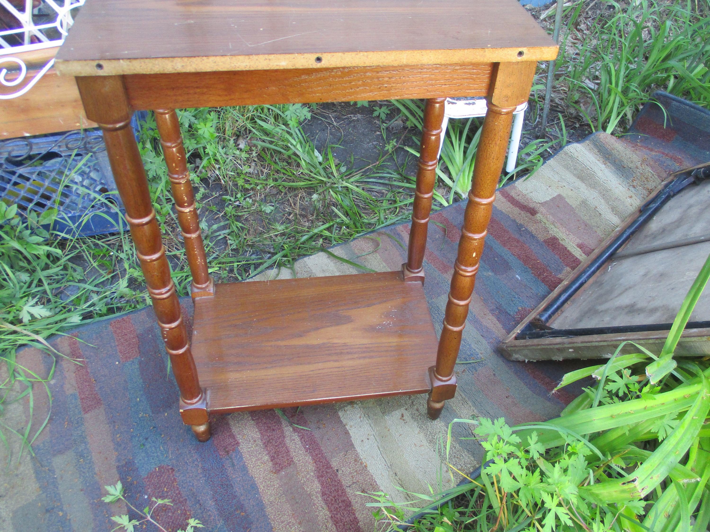 Spindle Stand Table Two Tiered Vintage End Accent - Etsy