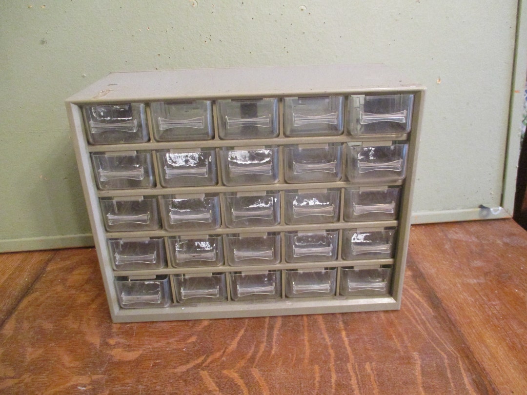 Storage Organizer 25 Drawer Gray Plastic - Etsy