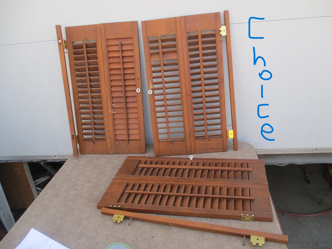 Shutters Wood Louvered Vintage CHOICE - Etsy
