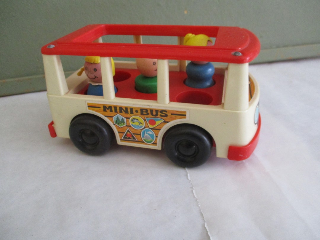Fisher Price Mini-bus Toy With 3 People Vintage - Etsy