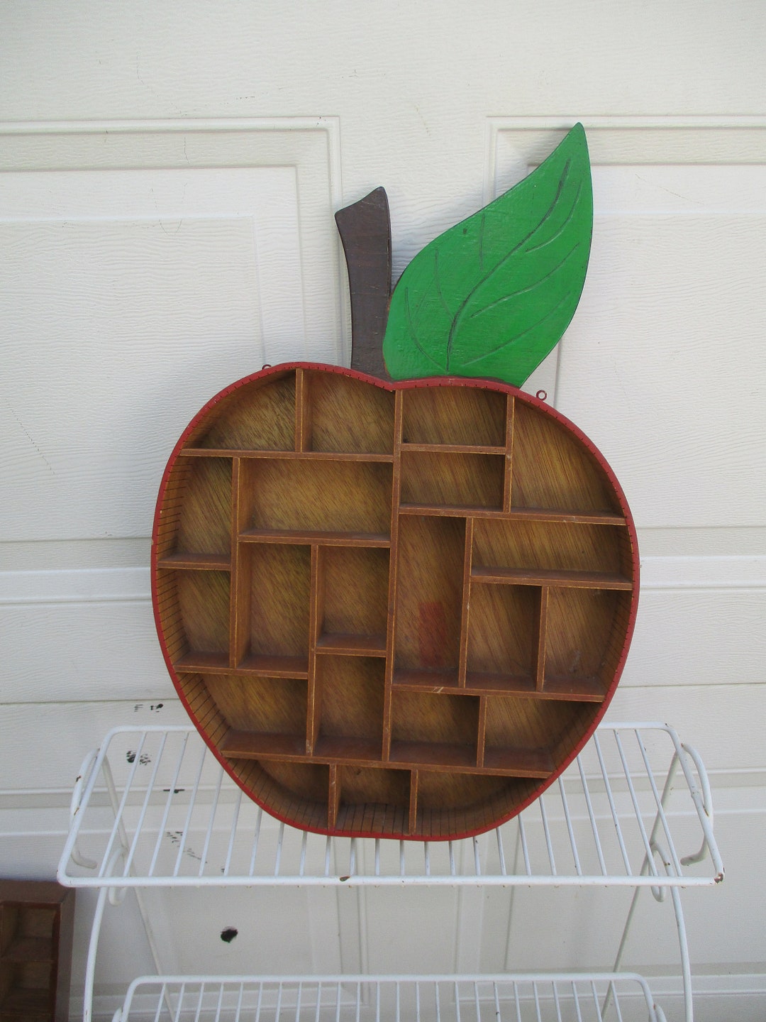 Apple Shadow Box Shelf Display Essential Oils Vintage - Etsy