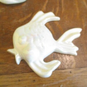 Fish Ceramic White Wall Hanging Plaque 2 Fish and 3 Bubbles - Etsy