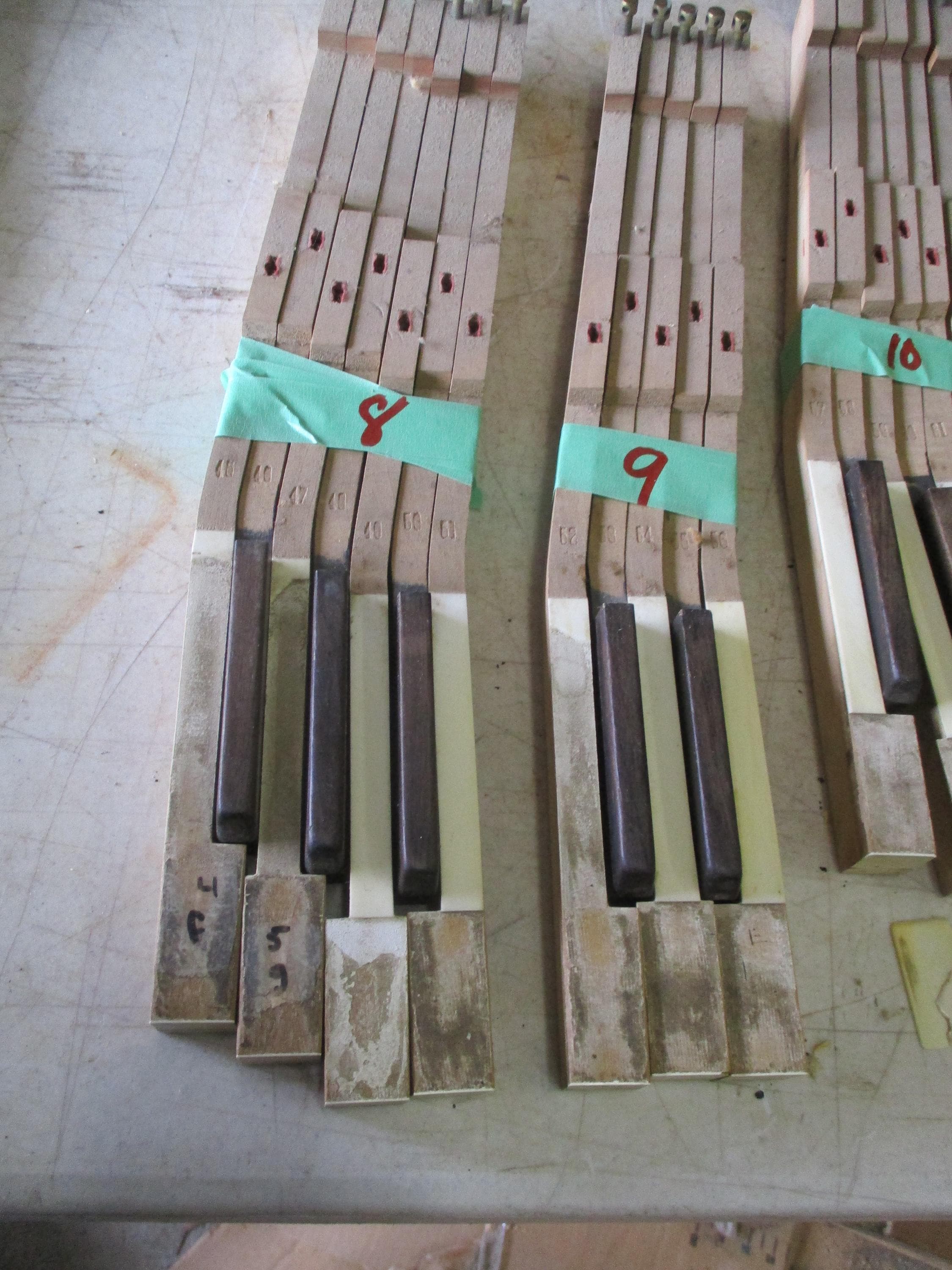 Piano Keys Vintage CHOICE Different Sets Milton Piano Company - Etsy