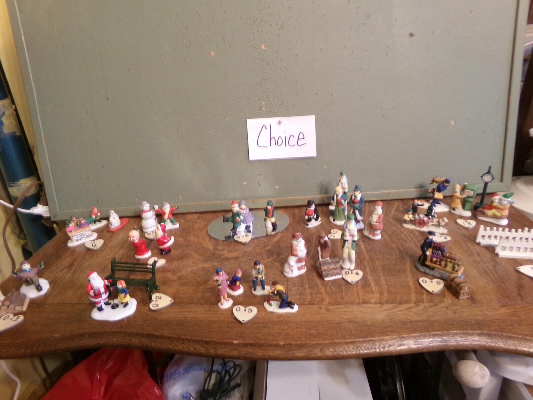 Miniature Winter Village Figurines Vintage CHOICE - Etsy