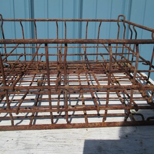 Rusty Metal Milk Bottle Crate Vintage Bottle Holder One Only - Etsy