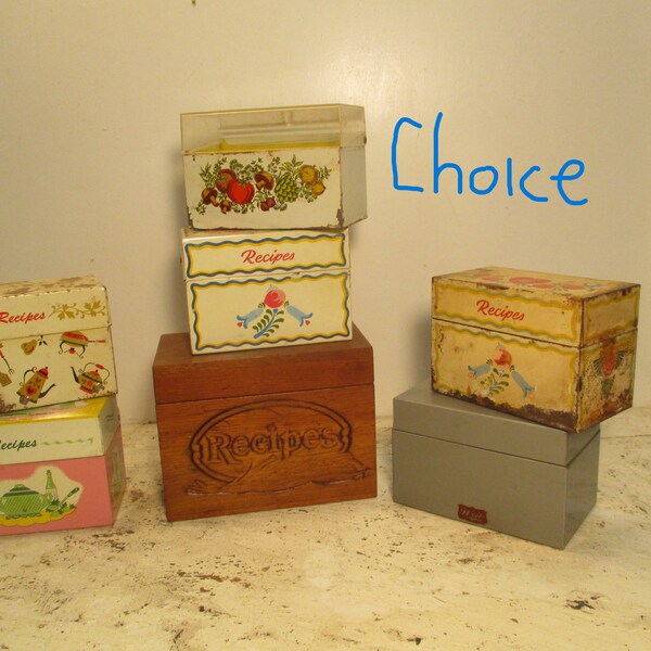 Metal Recipe Box - Etsy
