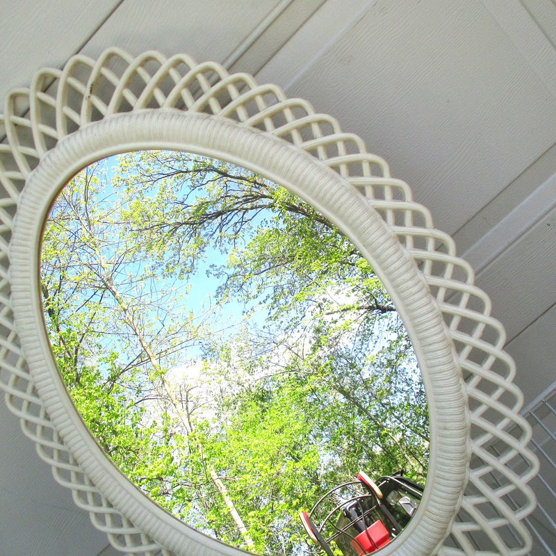 Wicker Vanity Mirror - Etsy