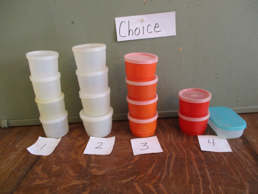 Tupperware Snack Cups With Lids Vintage CHOICE of Set - Etsy