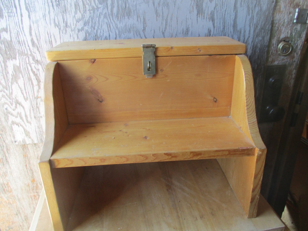 Step Stool Bench Storage Vintage Wood Furniture - Etsy