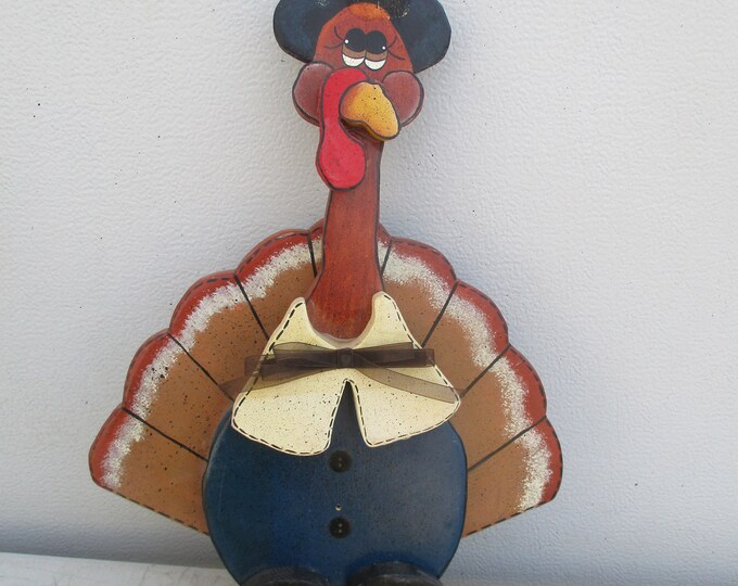 Turkey Pilgrim Wood Handmade Vintage - Etsy