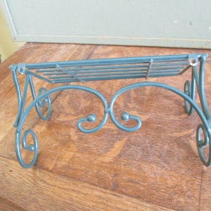Shelf Green Metal Wall Vintage Display - Etsy