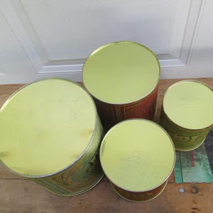Ballonoff Metal Canisters Set of 4 Vintage - Etsy