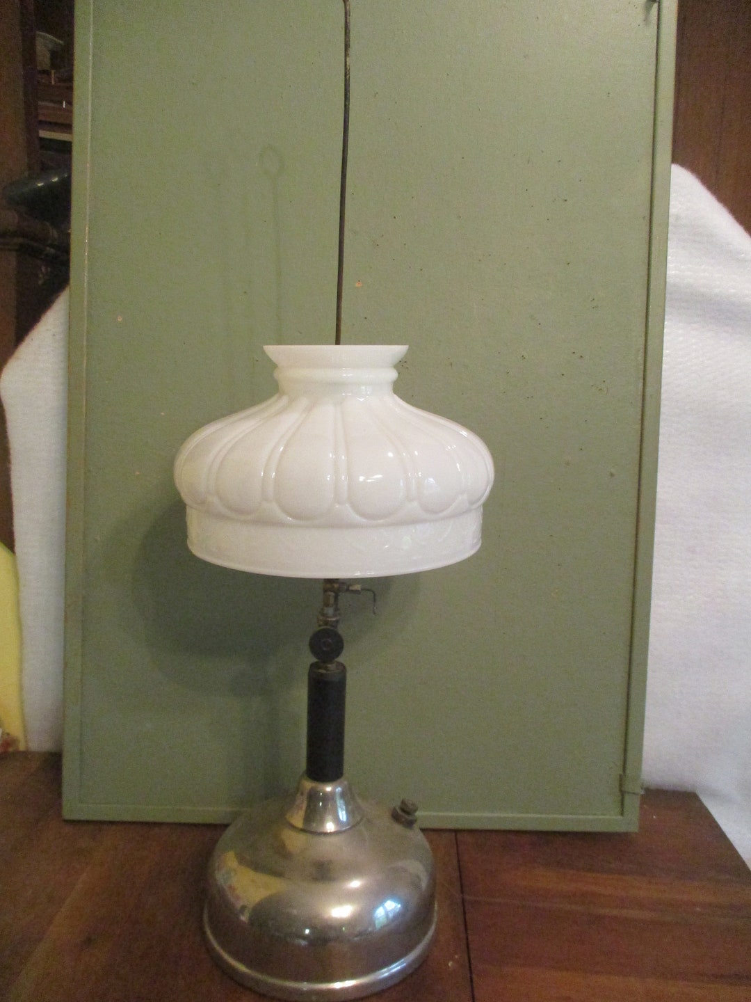 Coleman Quick Lite Gas Lamp With White Milk Glass Shade Circa 1910's - Etsy