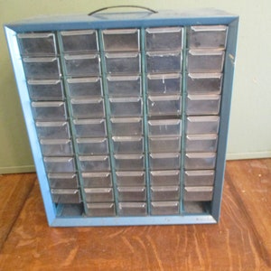 Metal Storage Organizer 48 Drawer Blue Vintage Used Drawers - Etsy