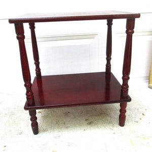 Spindle Stand Table Two Tiered Vintage End Accent - Etsy