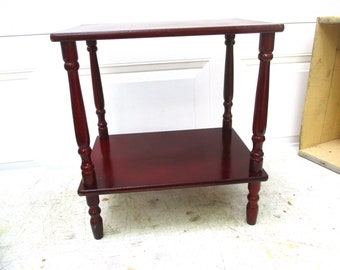 Spindle Stand Table Two Tiered Vintage End Wood Plant Holder - Etsy
