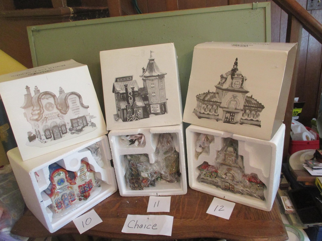Dept 56 Christmas Bread Bakers, Elfin Forge, Hall of Records CHOICE ONE ...