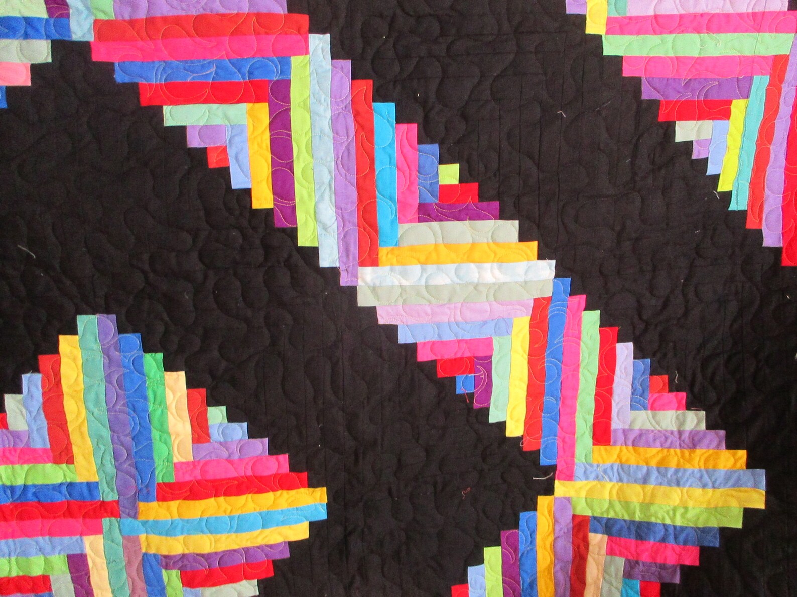 Colorful Twin Size Bed Quilt Throw Blanket 58 X 70 Hand Made | Etsy