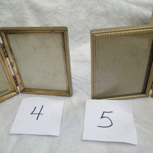 Tri Fold Gold Tone Picture Frames Glass Vintage CHOICE - Etsy