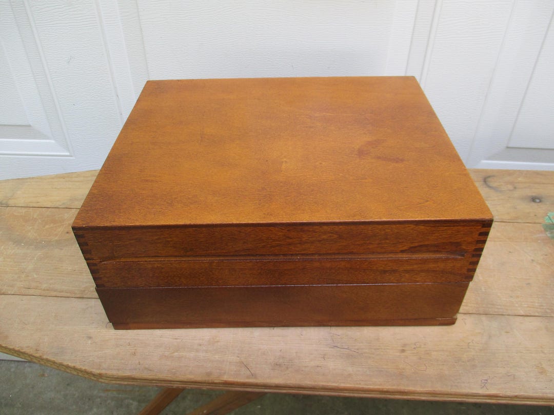 Solid Wood Silverware Chest With Drawer Style Home Vintage - Etsy