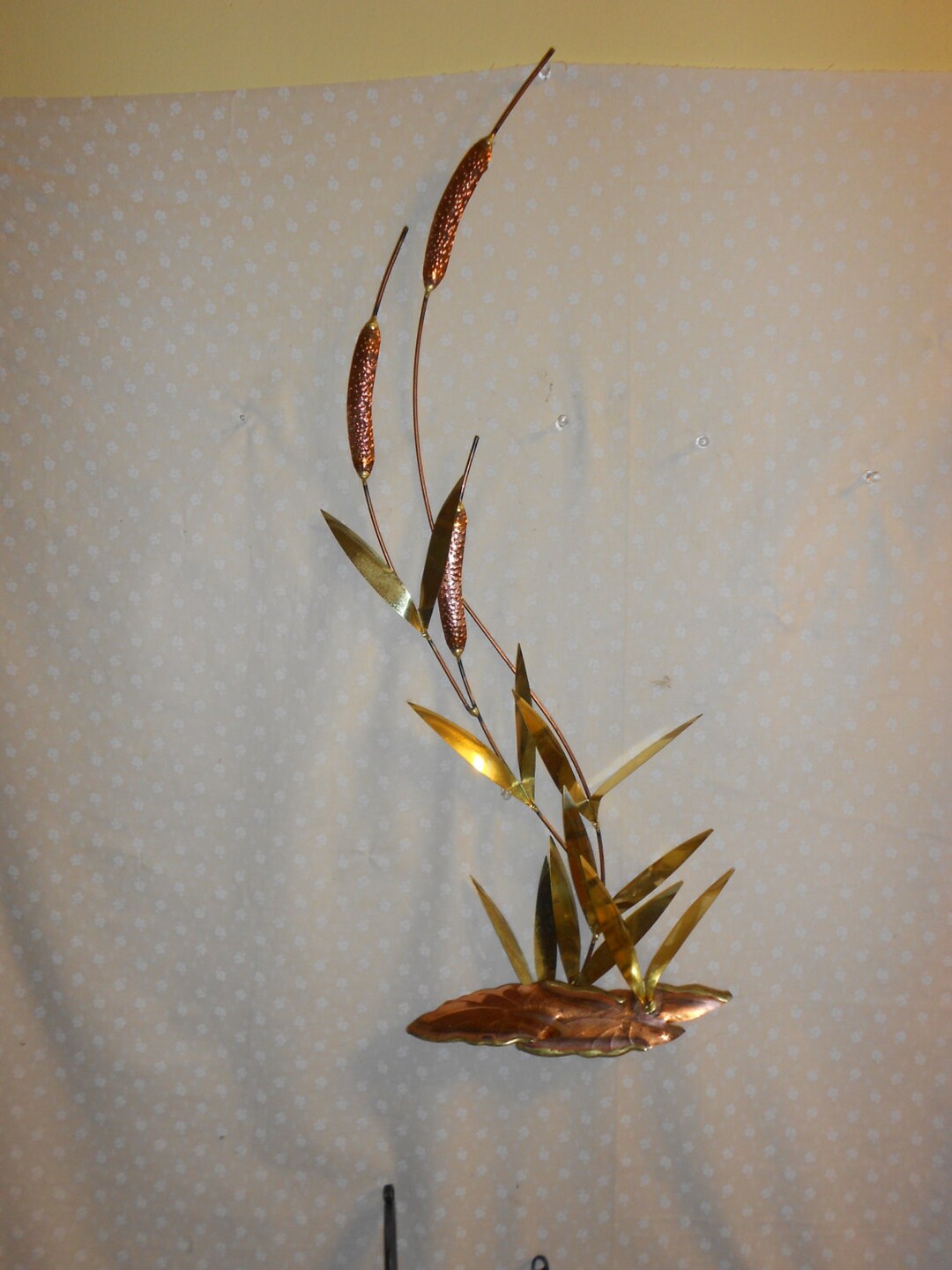 Metal Cat Tails Wall Decor Lilly Pad - Etsy