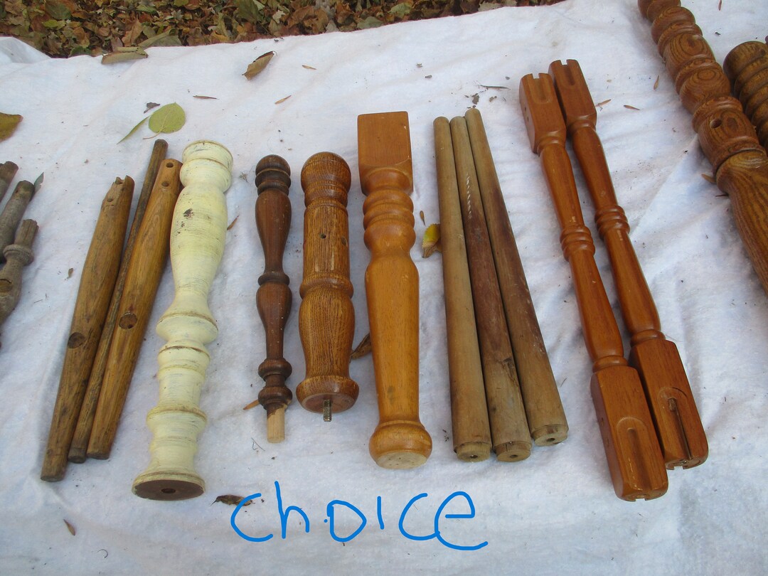 Wood Spindle Architecture Salvage Vintage Furniture Wood Working Part ...