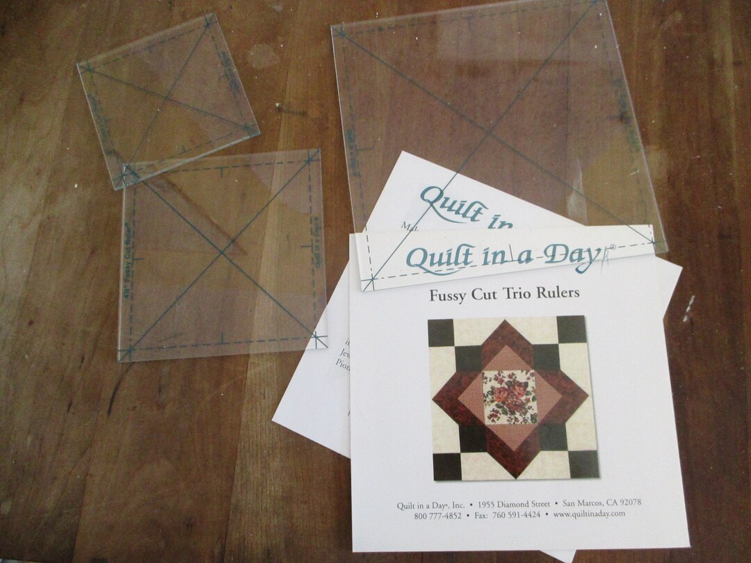 Fussy Cut Trio Quilt Ruler Insturctions Quilt in a Day - Etsy
