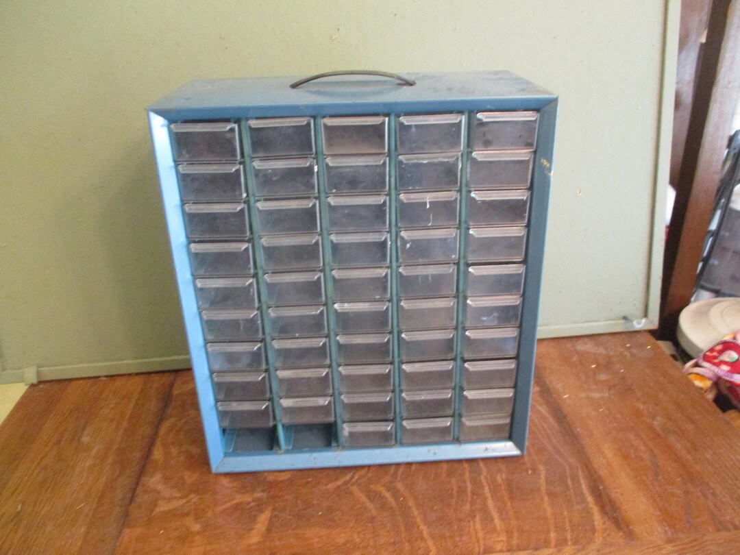 Metal Storage Organizer 48 Drawer Blue Vintage Used Drawers - Etsy