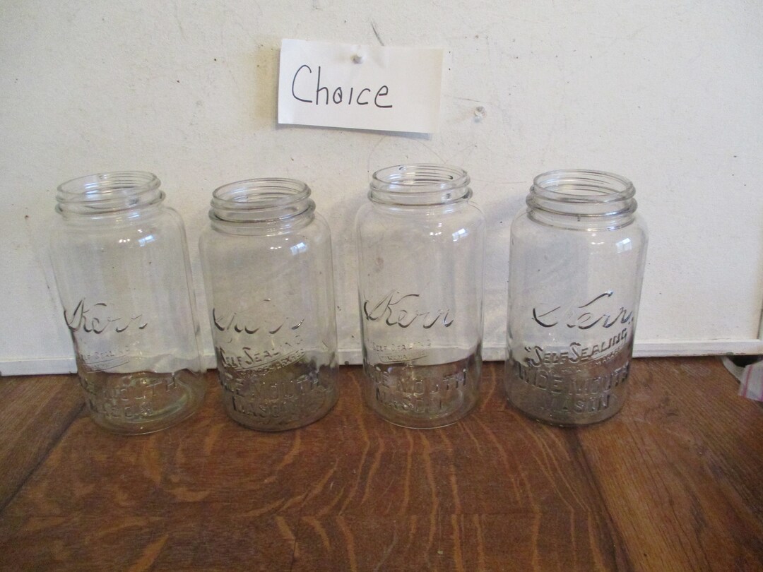 Kerr Two Quart Jars Storage Container Vintage Choice - Etsy