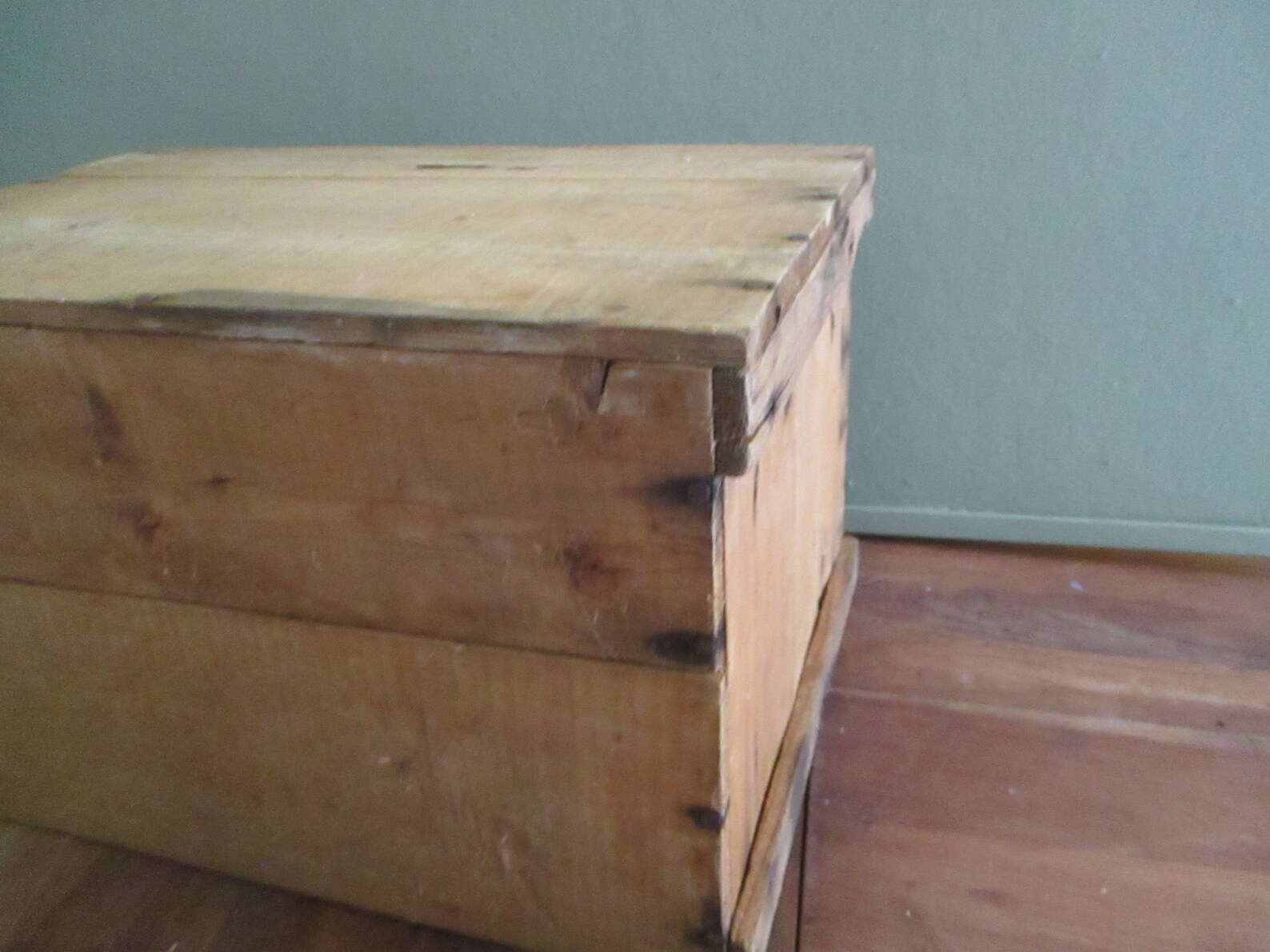 Crate Slatted Wooden Box Vintage Farmhouse Storage - Etsy