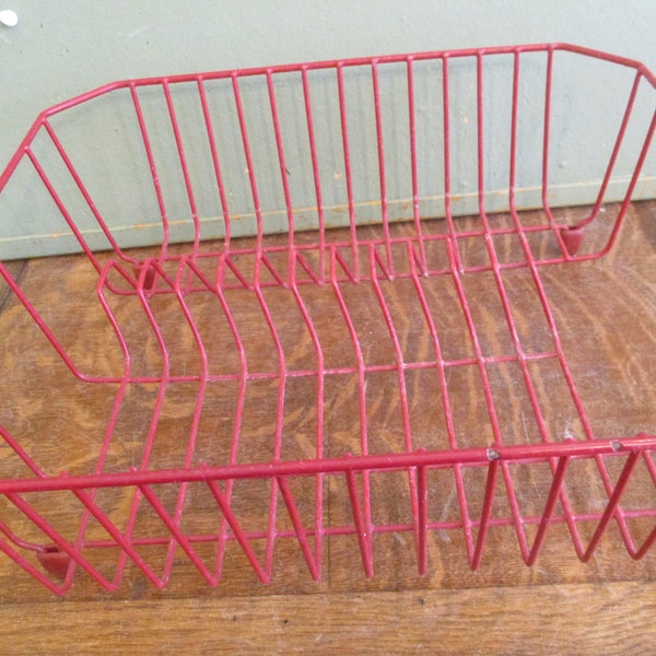 Red Coated Wire Rack - Etsy